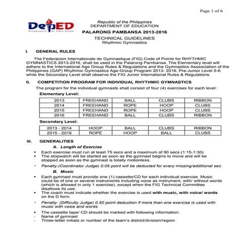 Deped palaro rg guide jan1914rev | PDF