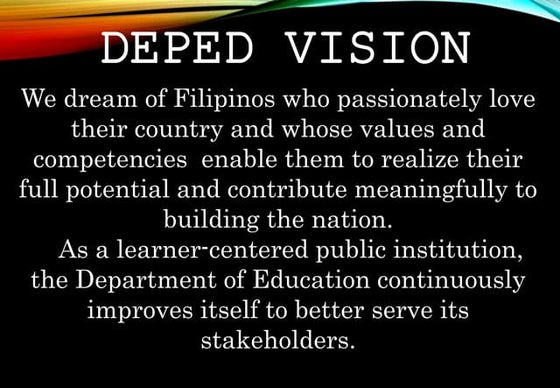 DepEd's New Vision, Mission and Core Values | PPT