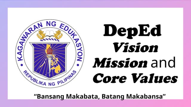 DepED Mission, Vision, and Core Values.pptx
