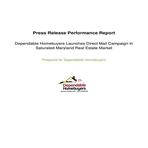 Dependable homebuyers launches direct mail campaign in saturated ...