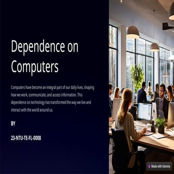 Dependence on Computers and devices on over life | PPTX | Social ...