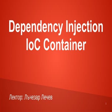 Dependency injection Pattern Lecture | PPT