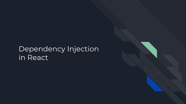 Dependency Injection In React Ppt