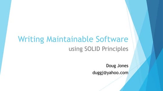 "SOLID" Object Oriented Design Principles | PPT