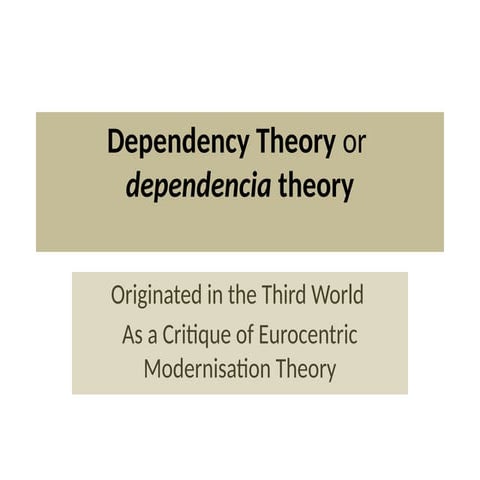 Dependency Theory or dependencia theory- Lenin | PPTX