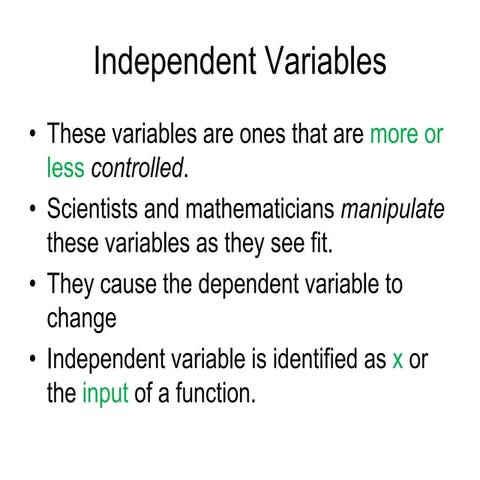 Dependent-Independent Variables edmodo | PPTX