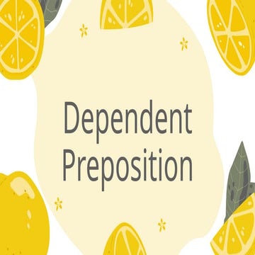 vocabulary-dependent preposition-ielts practice | PPTX
