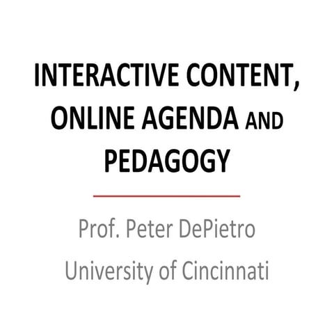 Peter Depietro presentations