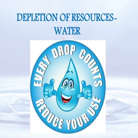 Depletion of water | PPT