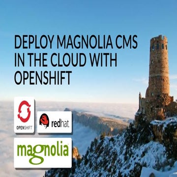 Deploy Magnolia CMS in the Cloud with OpenShift | PDF | Cloud Computing ...