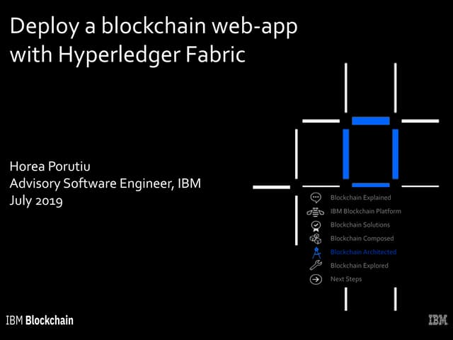 Deploy A Blockchain Web App With Hyperledger Fabric 14 Concepts And Code Ppt