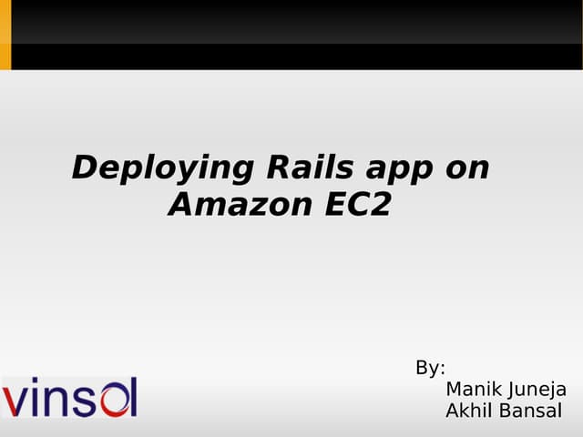 Deploying Rails App On Ec2 Ppt 3308
