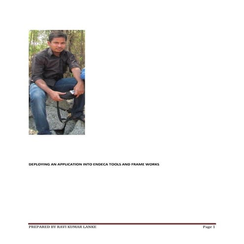 Deploying An Application Into Oracle Endeca Tools And Frame Works Pdf