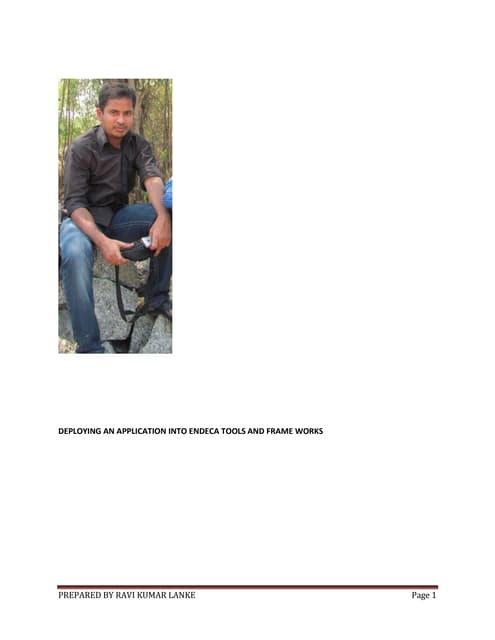 Deploying An Application Into Oracle Endeca Tools And Frame Works Pdf