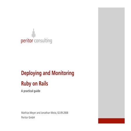 Deploying And Monitoring Rails | PDF