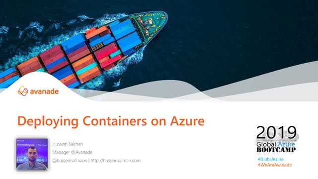Deploying Containers on Azure | PPT Deploying Containers on Azure | PPT