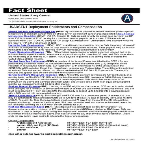 Deployment entitlements fact sheet 29 oct 13v6[1] | PDF