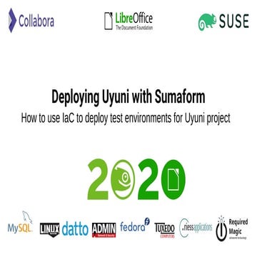 Deploy uyuni with sumaform | PDF