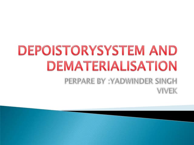 Dematerialisation | PPTX