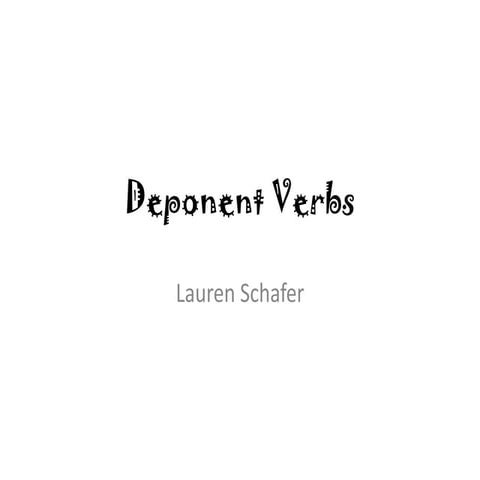 Latin deponent verbs jaison john | PPTX