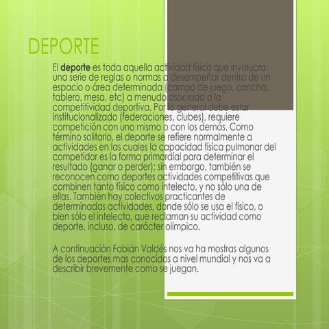 Qué es el deporte | PPTX