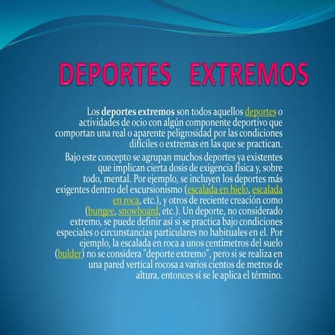 Deportes Extremos | PPTX