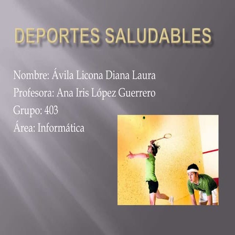 deporte saludable | PPTX