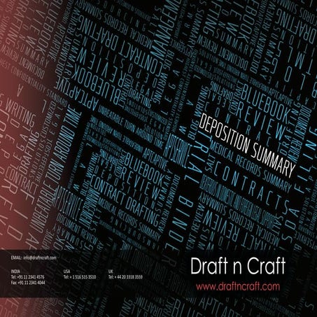 Deposition Summary Basic - Write Up | PDF | Legal Services Industry ...