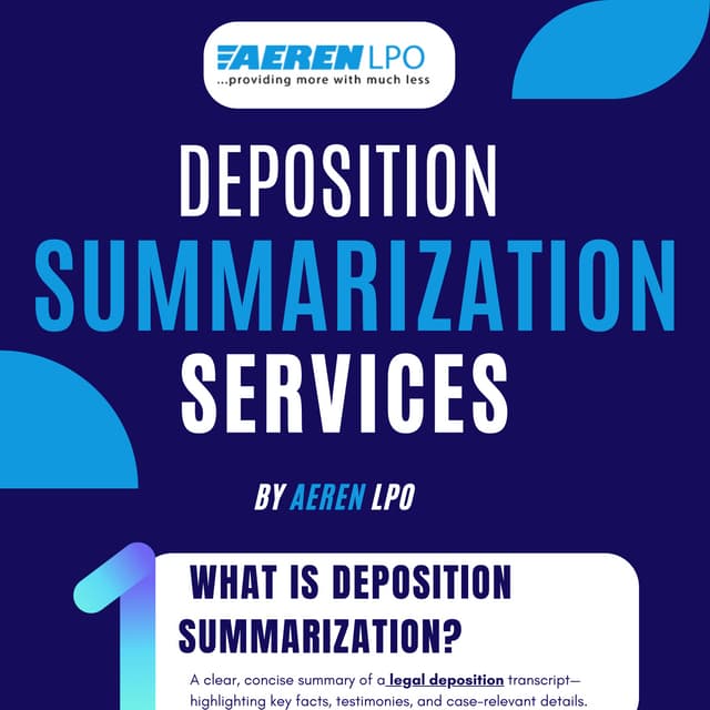 Deposition Summarization Services |Aeren | PDF