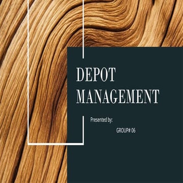 DEPOT_MANAGEMENT(1)[1].pptx U.TILIZATION | PPT