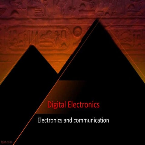 Digital electronics PPT on a very basic . | PPTX