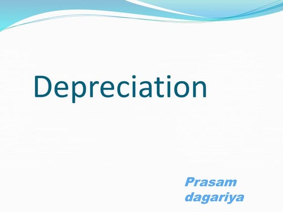 Accounting grade 10: depreciation | PPTX