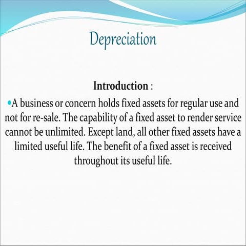 Depreciation Methods in Accounting and Business | PPT