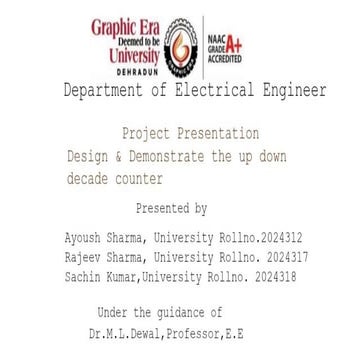 Presentation on Up and Down Decade counter | PPTX