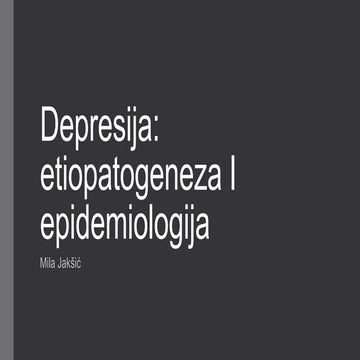Depresija | PPTX