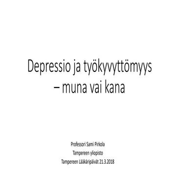 Depressio ja tkv 2018 ta lp | PDF