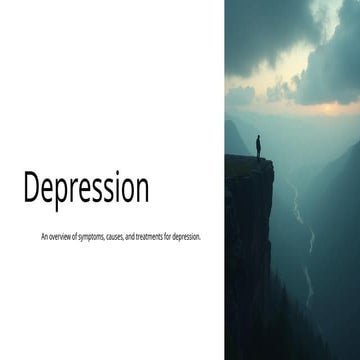 Depression : An overview of symptoms, causes, treatments | PPTX