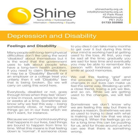 Depression and disability | PDF