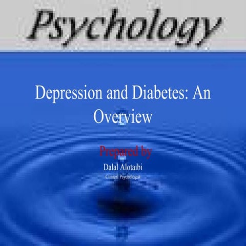 Depression and Diabetes | PPT