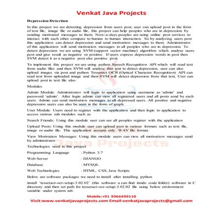 Depression detection | DOCX