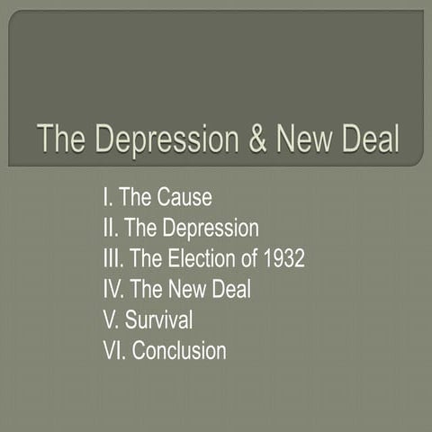 Lecture 9: Depression & New Deal | PPTX