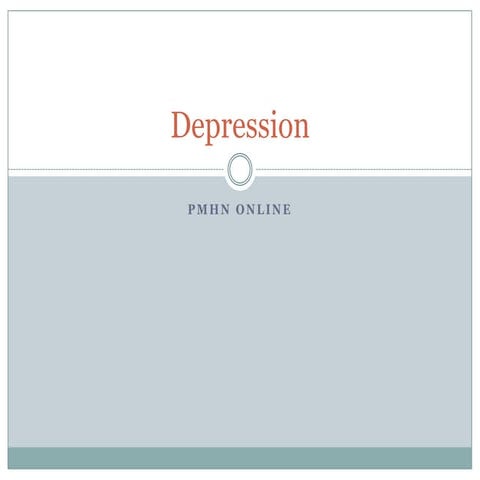 Depressiononline | PPTX