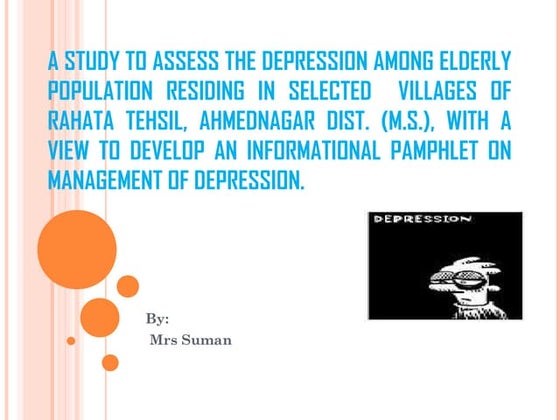 Depression in the Elderly | PPT