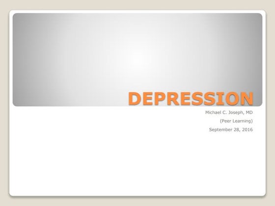 Depression powerpoint | PPT