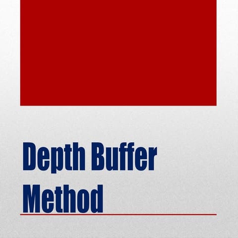 Depth Buffer Method Pptx
