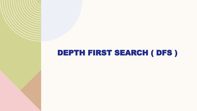 Depth First Search Dfs In Graph Pptx