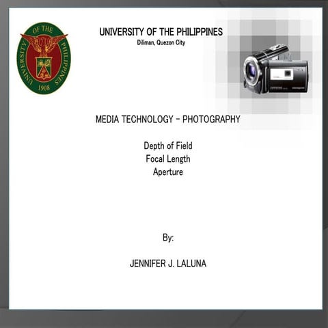 Photography: Apperture, Depth of Field, Focal Length | PPTX