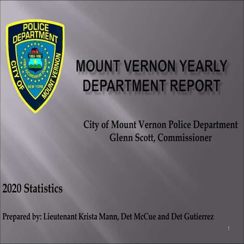 MVPD Yearly Department Report 2020 | PPT