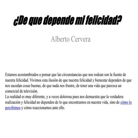 De que depende mi felicidad | PPTX