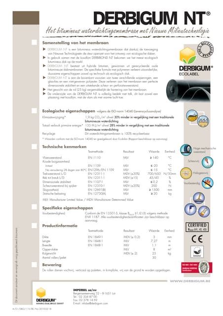 Derbigum - Derbigum ARTE | PDF